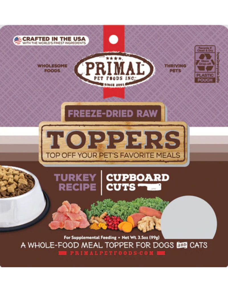 Primal Freeze Dried Cupboard Cuts Toppers | Turkey 18 Oz | Ryans Pet World