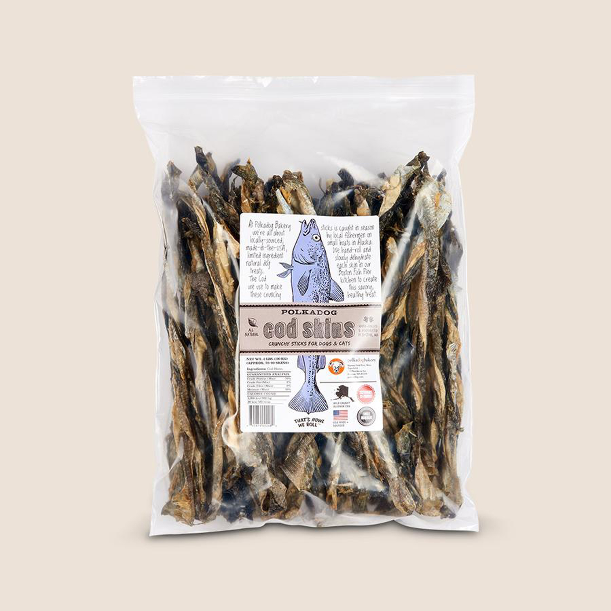 Polka Dog Cod Skin Short 2Lb | Ryans Pet World